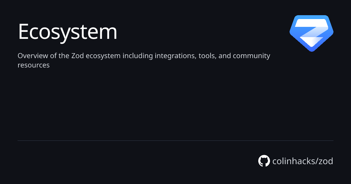 Ecosystem | Zod