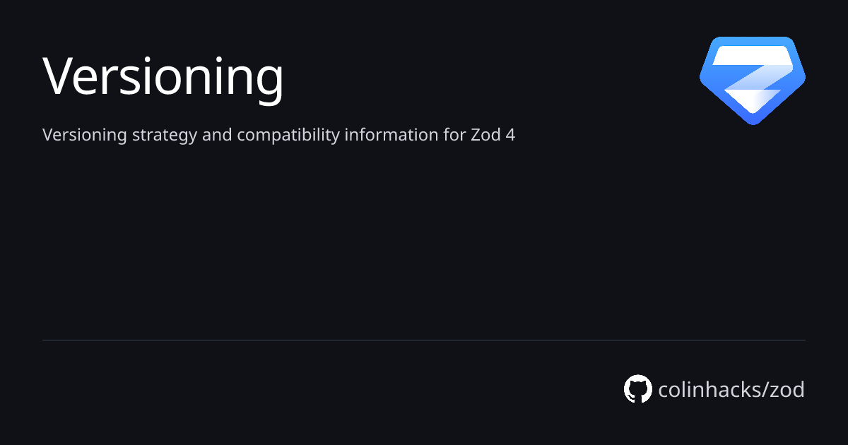 Versioning | Zod